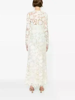 Elie Saab Embroidered Midi Dress