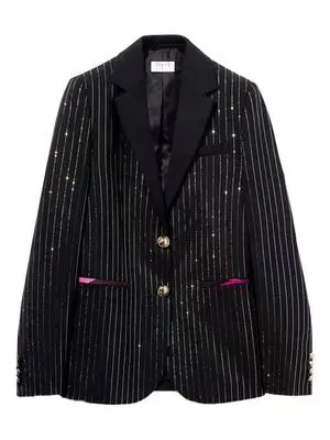 Emilio Pucci Pinstripe Rhinestone Embellished Blazer