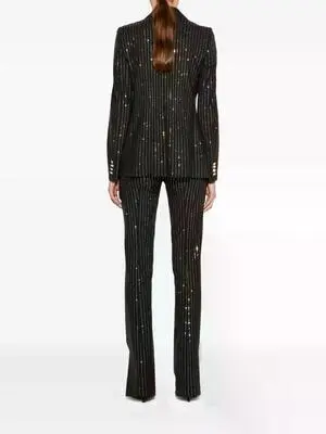 Emilio Pucci Pinstripe Rhinestone Embellished Blazer