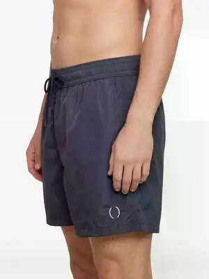 THE (ALPHABET) Elasticated-waist Swim Shorts - Blue