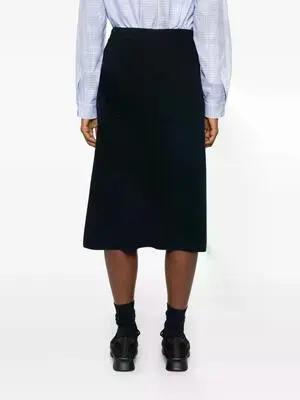 Moncler Ribbed-knit Midi Skirt