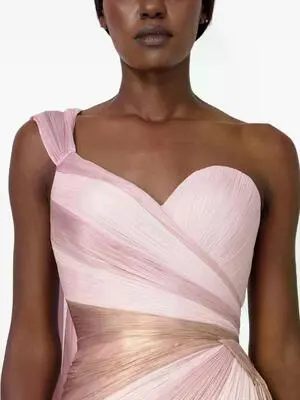 IRIS SERBAN Alexa Draped One-shoulder Gown