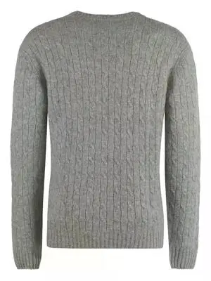 THE (ALPHABET) Cable-knit Sweater - Grey