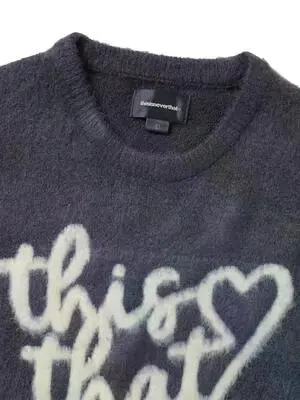THISISNEVERTHAT Heart Logo Knit Sweater - Blue