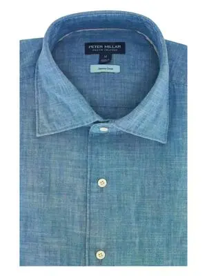 Peter Millar Chambray Button-up Shirt - Blue