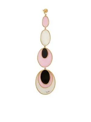 Emilio Pucci Bersaglio Oval-shaped Single Earring - Pink