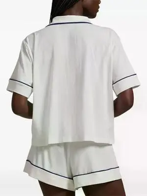 Polo Ralph Lauren Short-sleeve Piped-trim Pyjama Set - White