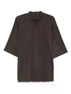 Issey Miyake Pleated Shirt - Brown