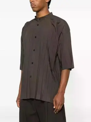 Issey Miyake Pleated Shirt - Brown