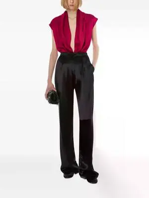 Alberta Ferretti Satin Blouse - Pink