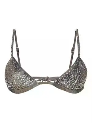 Attico Studded Triangle Bra - Grey