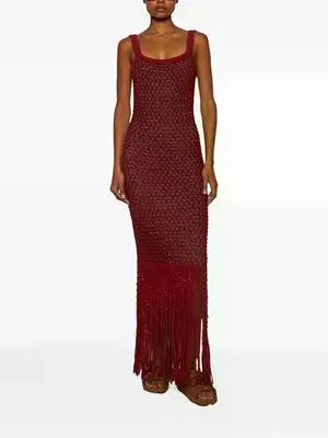 DIOTIMA Gala Fringe-detail Knitted Dress
