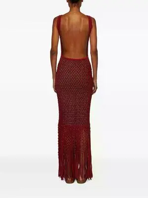 DIOTIMA Gala Fringe-detail Knitted Dress