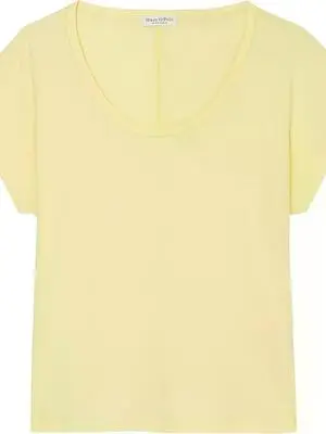 Marc O'polo Scoop-neck Short-sleeve T-shirt - Yellow