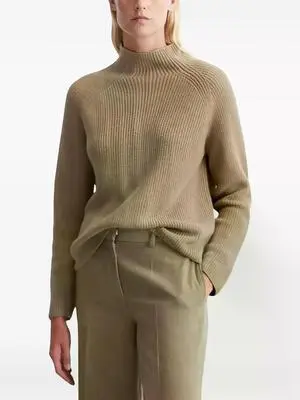 Marc O'polo Ribbed High-neck Sweater - Brown