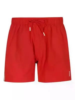 BOSS Logo-print Swim Shorts - Red