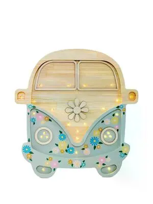 LITTLE LIGHTS Flower-embellished Van Night Light - Neutrals