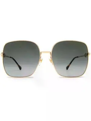 Gucci Horsebit Oversized Sunglasses - Gold