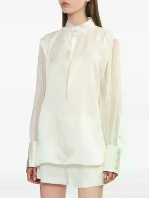 Helmut Lang Silk-panelled Blouse