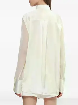 Helmut Lang Silk-panelled Blouse