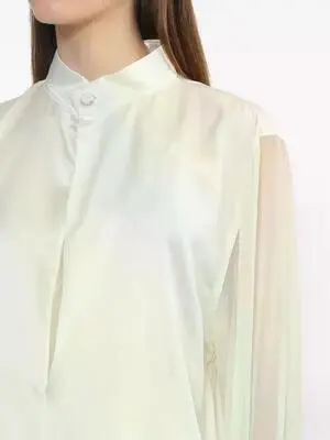 Helmut Lang Silk-panelled Blouse