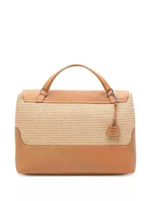 ZANELLATO Textured Leather Postina Spinnaker Tote - Brown
