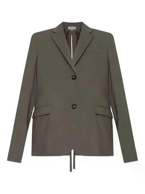 Loewe Tie-fastening Wool Blazer - Green
