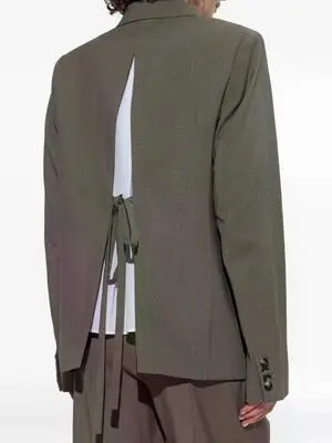Loewe Tie-fastening Wool Blazer - Green