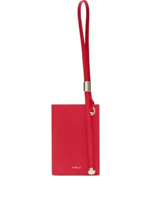 Furla Laura Leather Strap Cardholder - Red