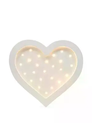 LITTLE LIGHTS Heart-shaped Illuminated Wall Decor - White