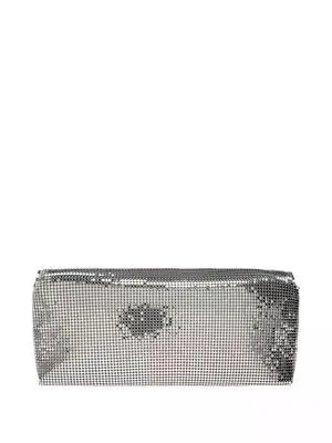 Versace La Medusa Metal Mesh Clutch - Silver