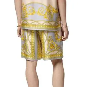 Versace La Coupe Des Dieux Silk Shorts - Gray