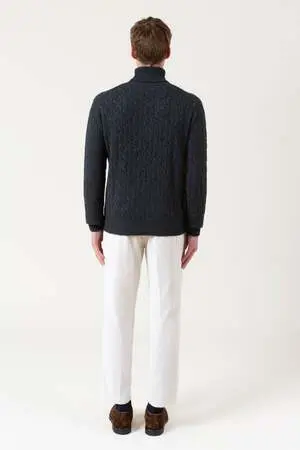 AUTORE Wool And Cashmere Curtis Turtleneck Sweater - Grigio