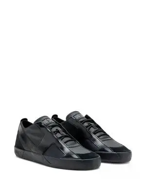 DIESEL® Slante Leather Sneakers - Black