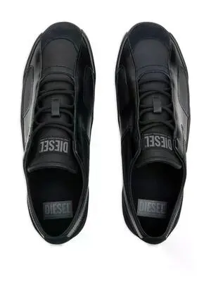 DIESEL® Slante Leather Sneakers - Black