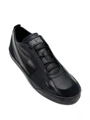 DIESEL® Slante Leather Sneakers - Black