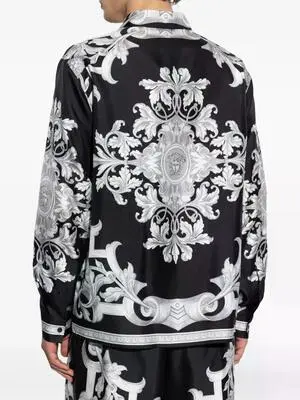 Versace Barocco-print Silk Shirt