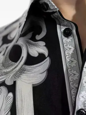 Versace Barocco-print Silk Shirt