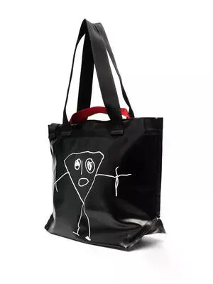 Plan C Graphic-print Shoulder Bag - Black