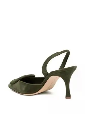 Manolo Blahnik 70mm Maysli Heeled Pumps - Green