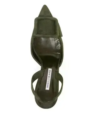 Manolo Blahnik 70mm Maysli Heeled Pumps - Green