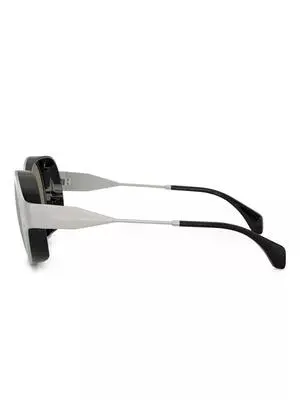 Moncler Oval Frame Sunglasses - Silver