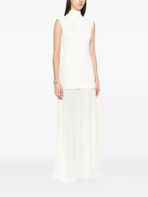 JIL SANDER Crepe Maxi Dress - Neutrals