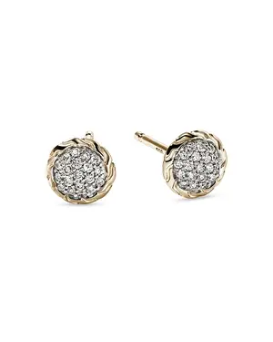 John Hardy Jh Essentials Diamond Pave Stud Earrings - Gold