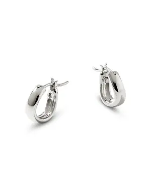 John Hardy Sterling Huggie Hoop Earrings - Silver