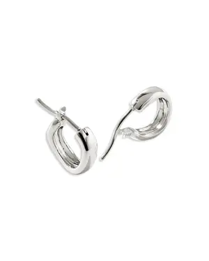 John Hardy Sterling Huggie Hoop Earrings - Silver