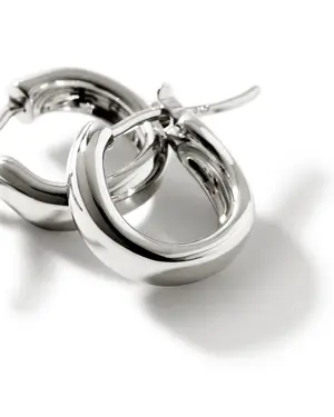John Hardy Sterling Huggie Hoop Earrings - Silver