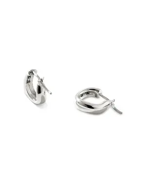 John Hardy Sterling Huggie Hoop Earrings - Silver