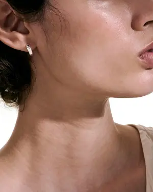 John Hardy Sterling Huggie Hoop Earrings - Silver