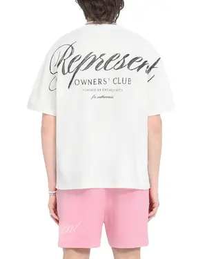 REPRESENT Owner's Club Script Graphic Tee - Flat White